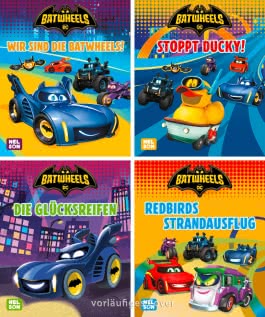 Nelson Mini-Bücher: 4er DC Batwheels 1-4